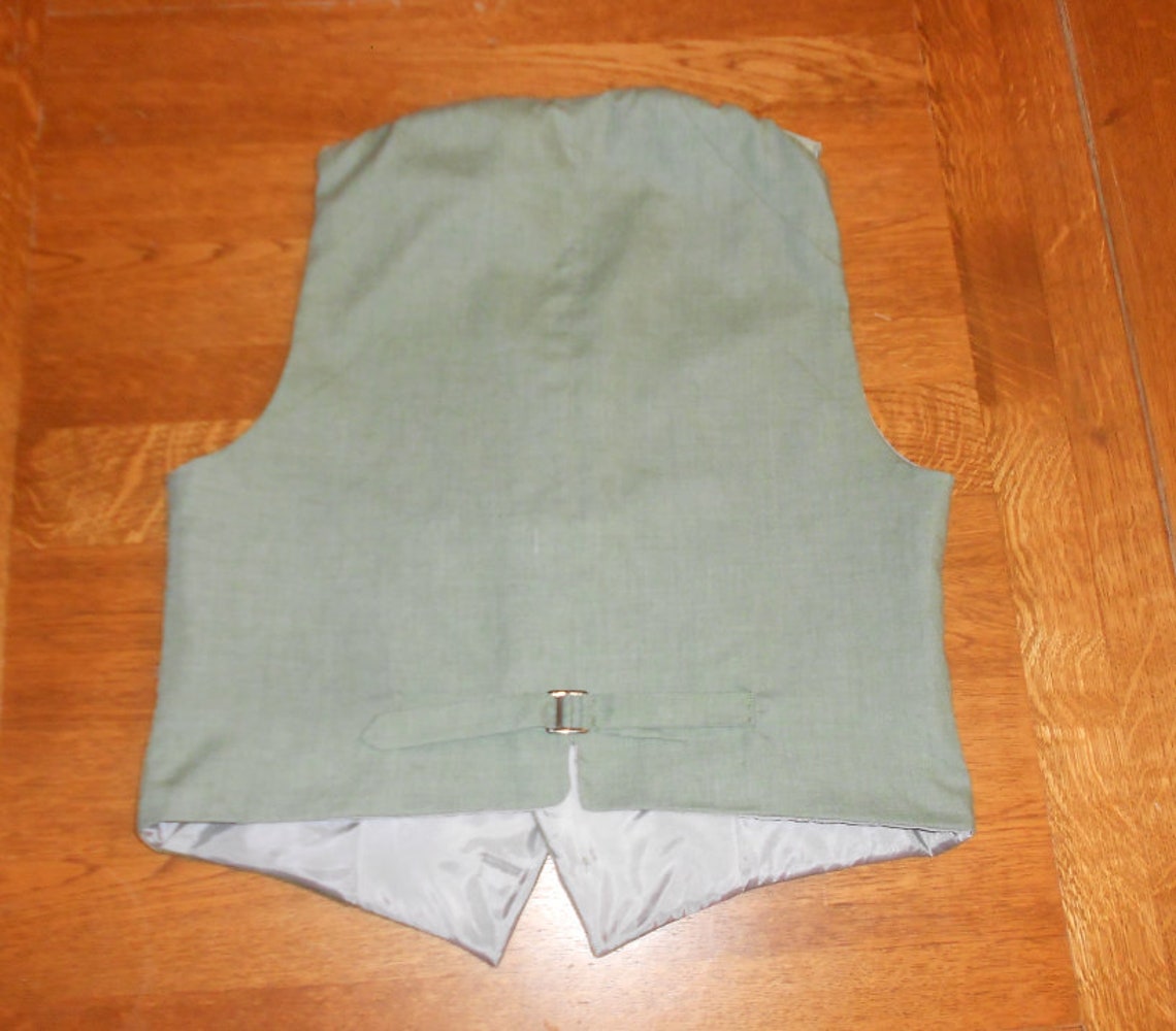 Moss Green Velvet Waistcoat and White Collarless Shirt. Hobbit | Etsy