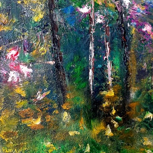 Claude Monet Inspired Forest Painting Original Nature Landscape Oil ...