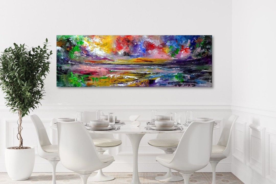Colorful Space Painting on Canvas. Abstract Space Landscape - Etsy