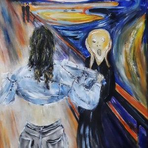 The Scream- Contemporary Remastered Art, Edvard Munch Modern Oil ...