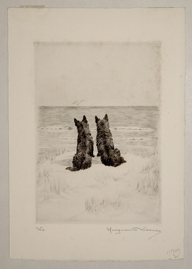 Marguerite Kirmse Original Pencil Signed Drypoint Etching We - Two ...