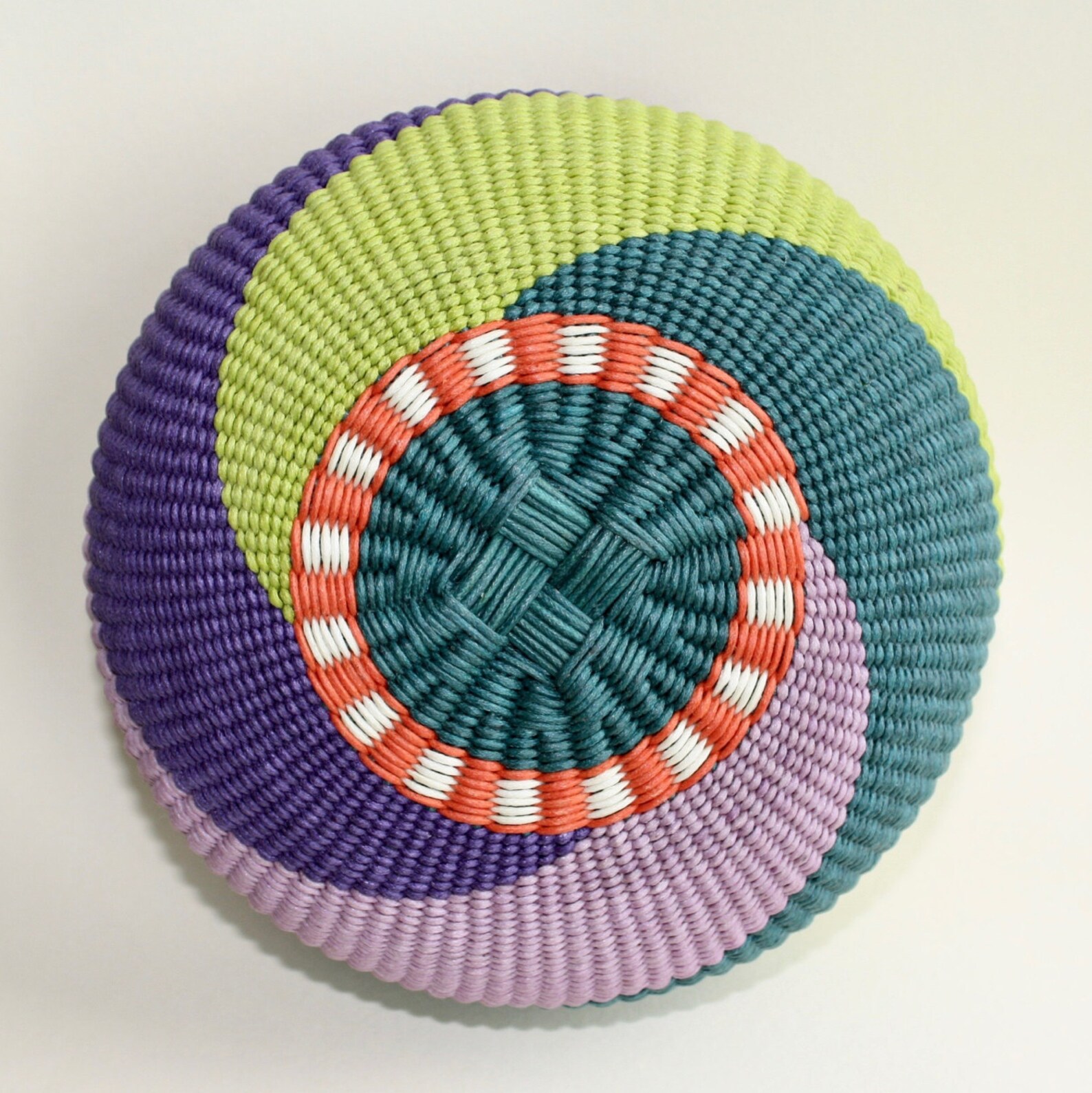 Mardi Gras by Twisted Spokes : Hand Woven Basket, Twined Basket, Cotton ...