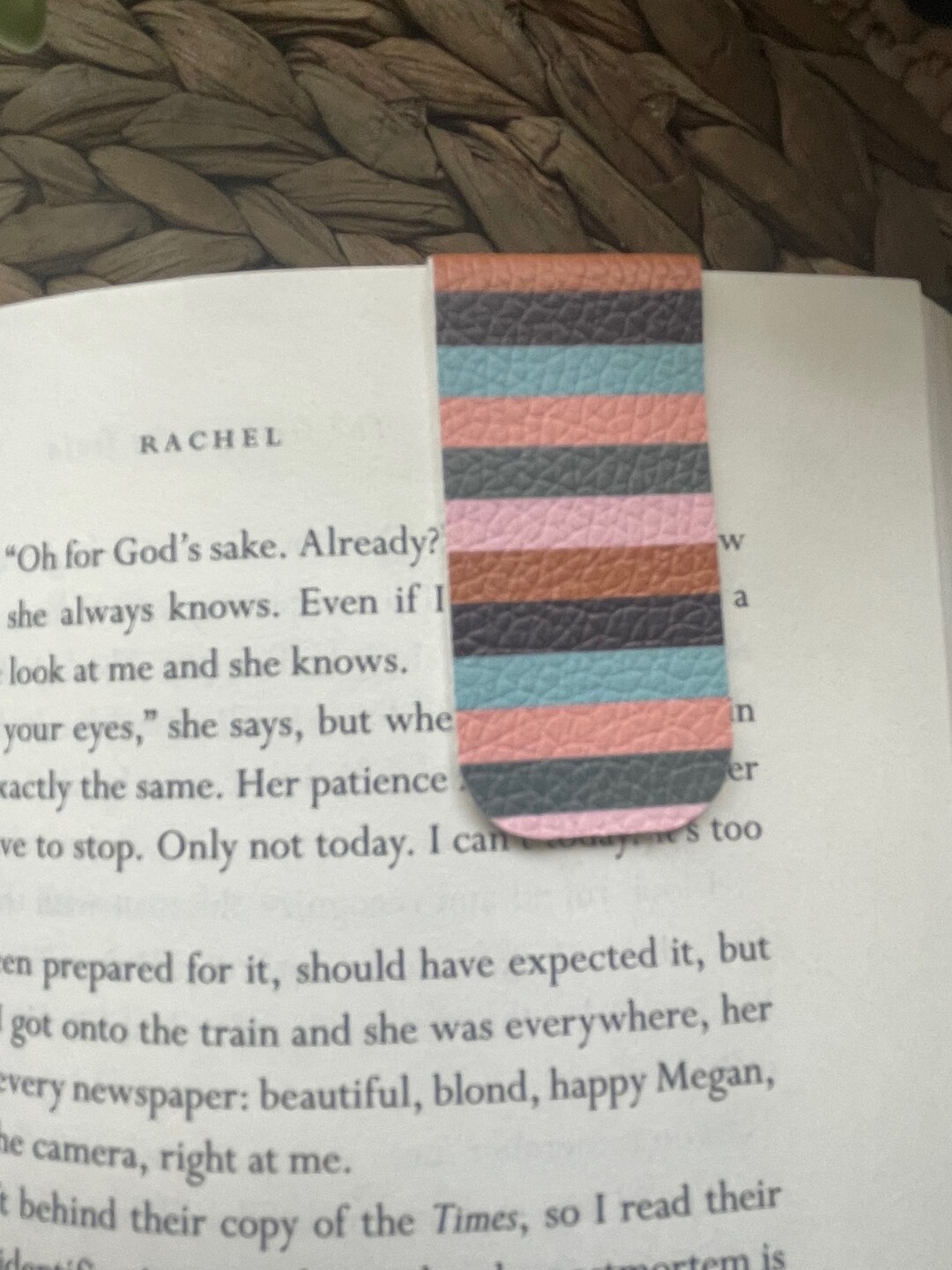 Boho Stripe Magnetic Bookmarks Magnetic Leather Bookmarks - Etsy