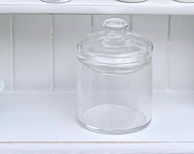MINIATURE Cookie Jar - Glass Jar With Lid - Miniature Decor - Dollhouse ...