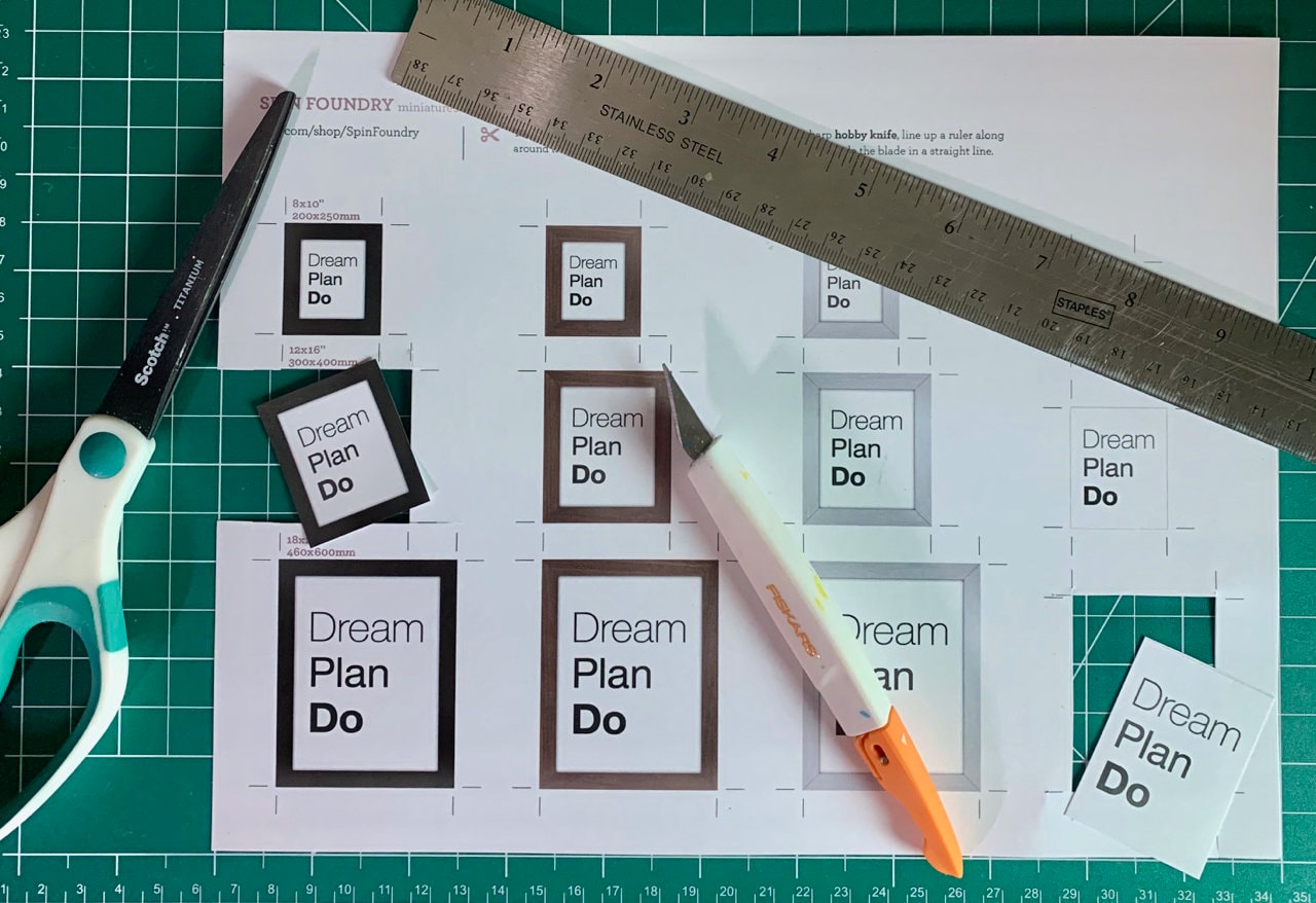 MINIATURE Sign Printable - Dollhouse Artwork - Quote - Modern ...