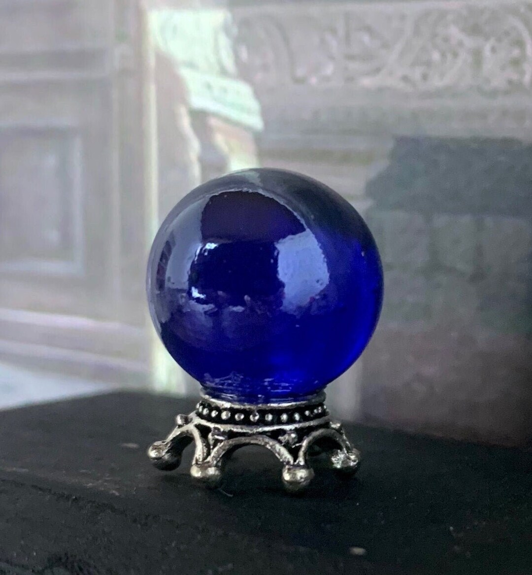 MINIATURE Crystal Ball - Blue - Halloween - Witch's Ball - Wizard ...