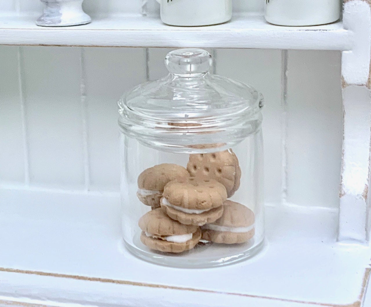 MINIATURE Cookie Jar Glass Jar With Lid Miniature Decor - Etsy