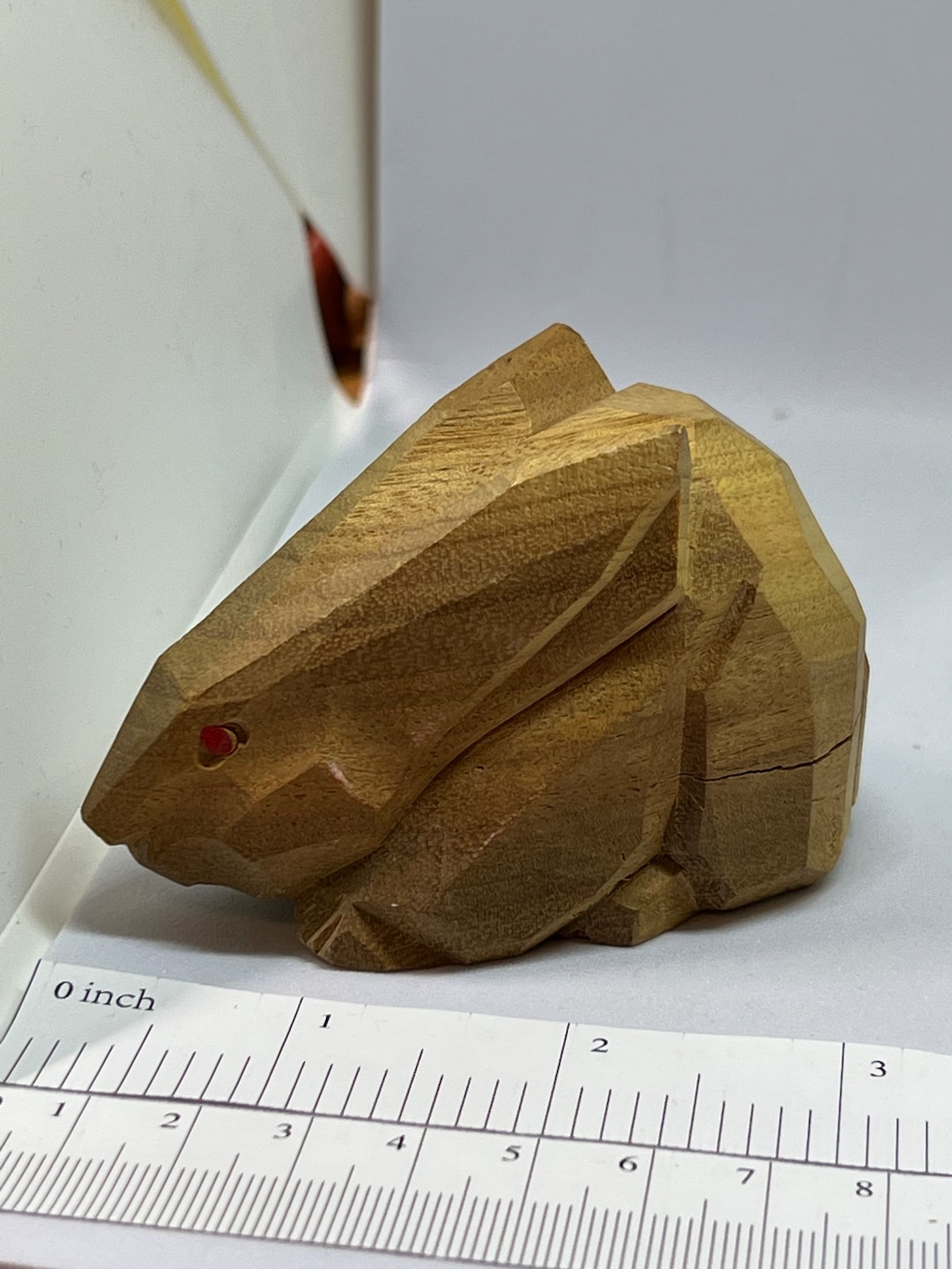 Japanese Folk Art — Wood — Carved Rabbit Figurine - Etsy