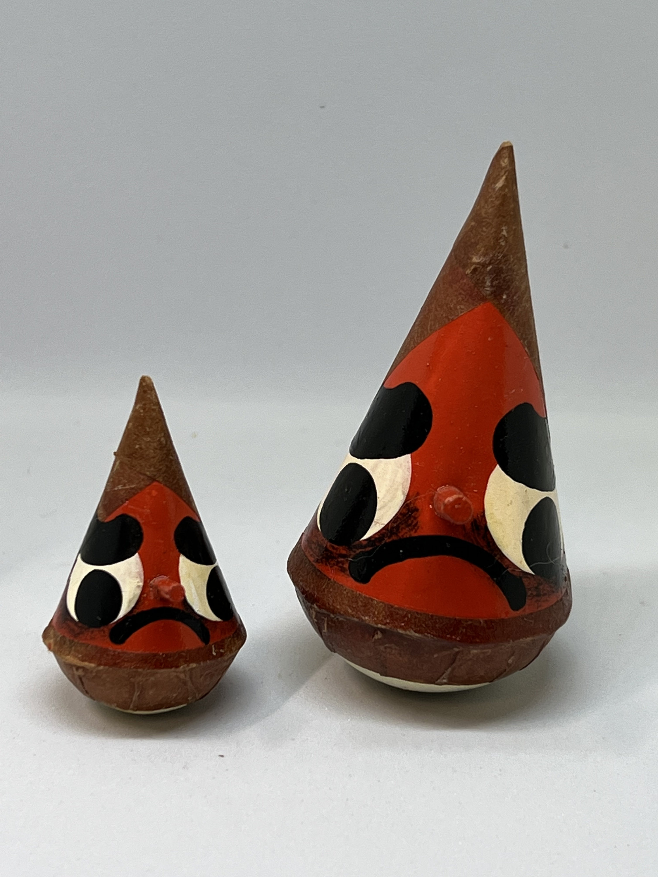 Japanese Folk Art Wood Cone Faces Role Poly 2 - Etsy
