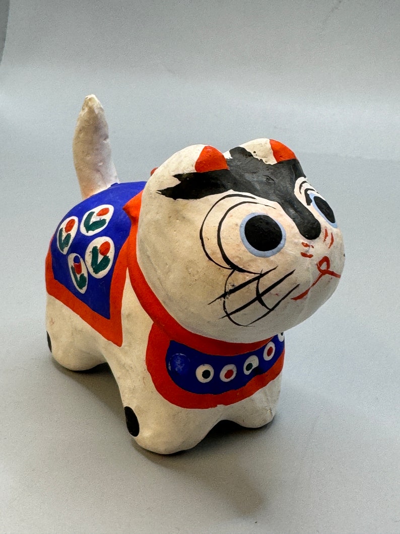Japanese Folk Art — Papier Mache — Standing Cat - Etsy