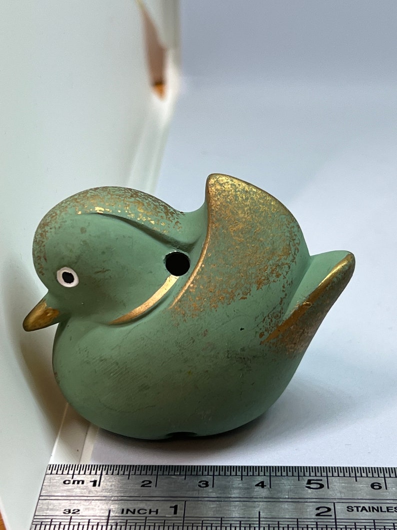 Japanese — Ceramic — Turquoise Mandarin Duck Figurine - Etsy