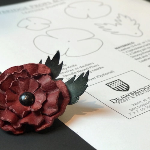 Leather Flower Poppy Pattern DIY Digital Pattern - Etsy Canada