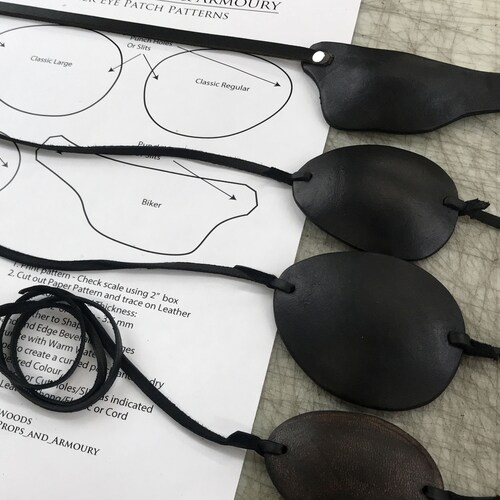 Leather Eye Patch Pattern DIY Digital PDF Plans Halloween | Etsy