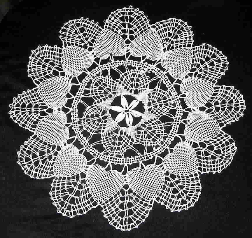 HEART 12 inch WHITE Cluny Lace DOlLY in the Heart Pattern | Etsy