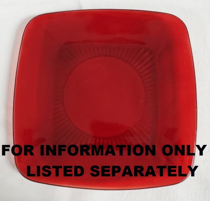 RUBY RED 7 3/4 Inch Round Plate Vintage Mid Century Modern - Etsy