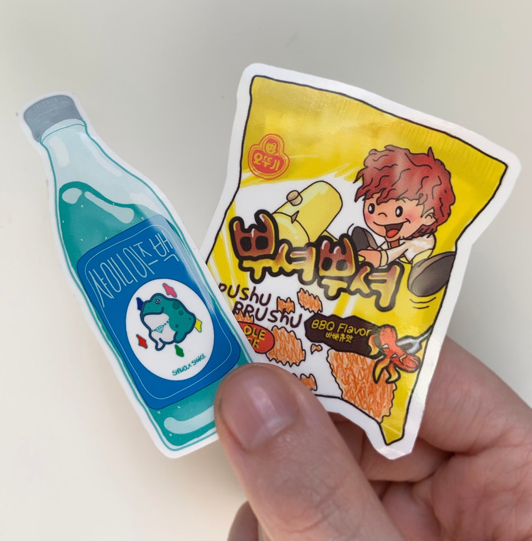 SHINEE INSPIRED STICKERS Cute Korean Snacks and Soju Inspired Jinu Soju ...