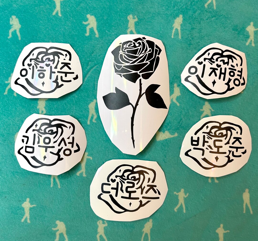 THE ROSE LIGHTSTICK Decal~ Black Rose Vinyl Decal for Light Stick ...