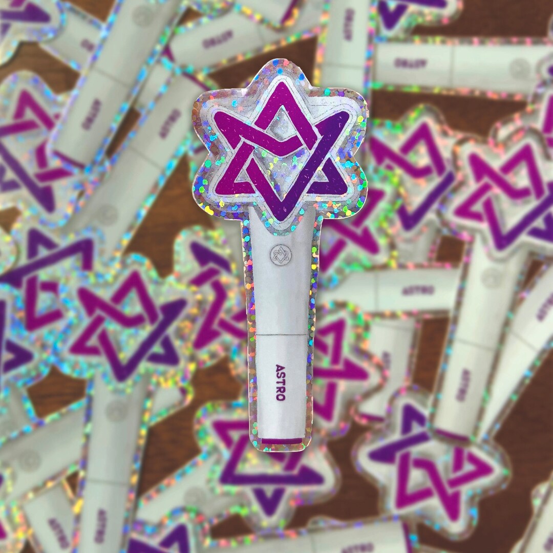 ASTRO LIGHTSTICK STICKER~ Ro-bong Aroha Glitter Sticker - Etsy