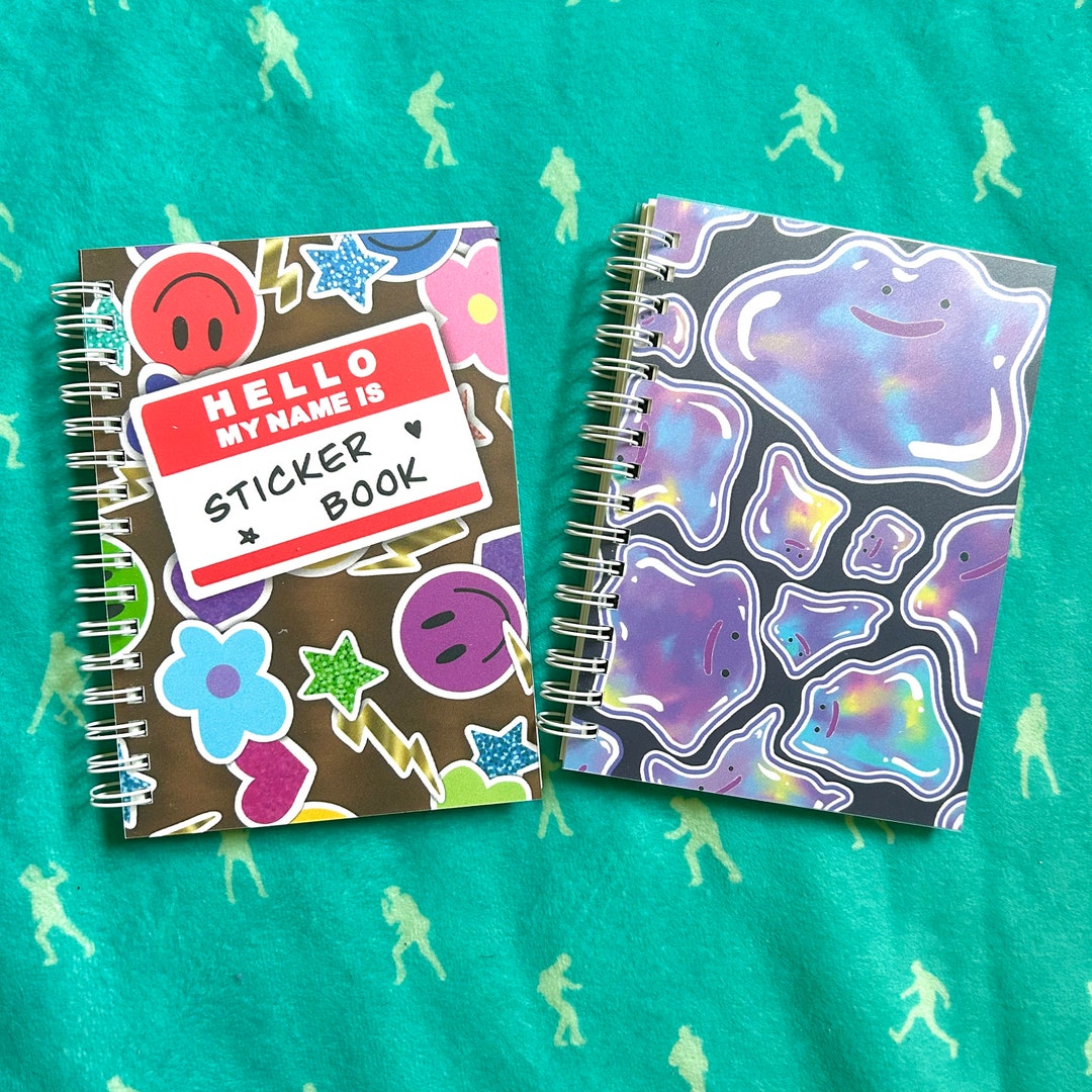 REUSABLE STICKER BOOK Ditto Bubbles and 90s Sticker Nostalgia 4x6 ...