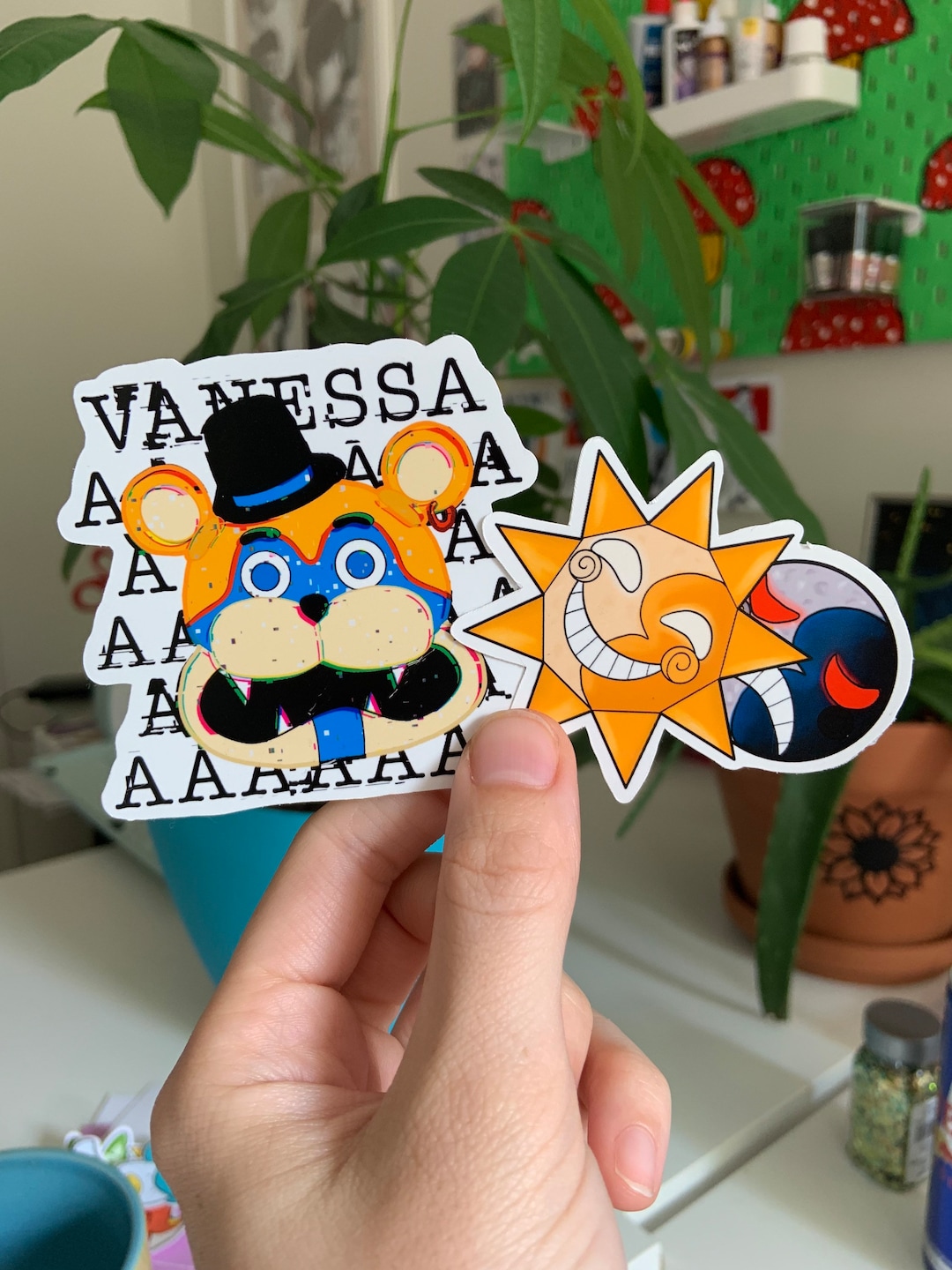 FNAF STICKER SET Sundrop / Moondrop, Glam Rock Freddy, Vanessa Stickers ...