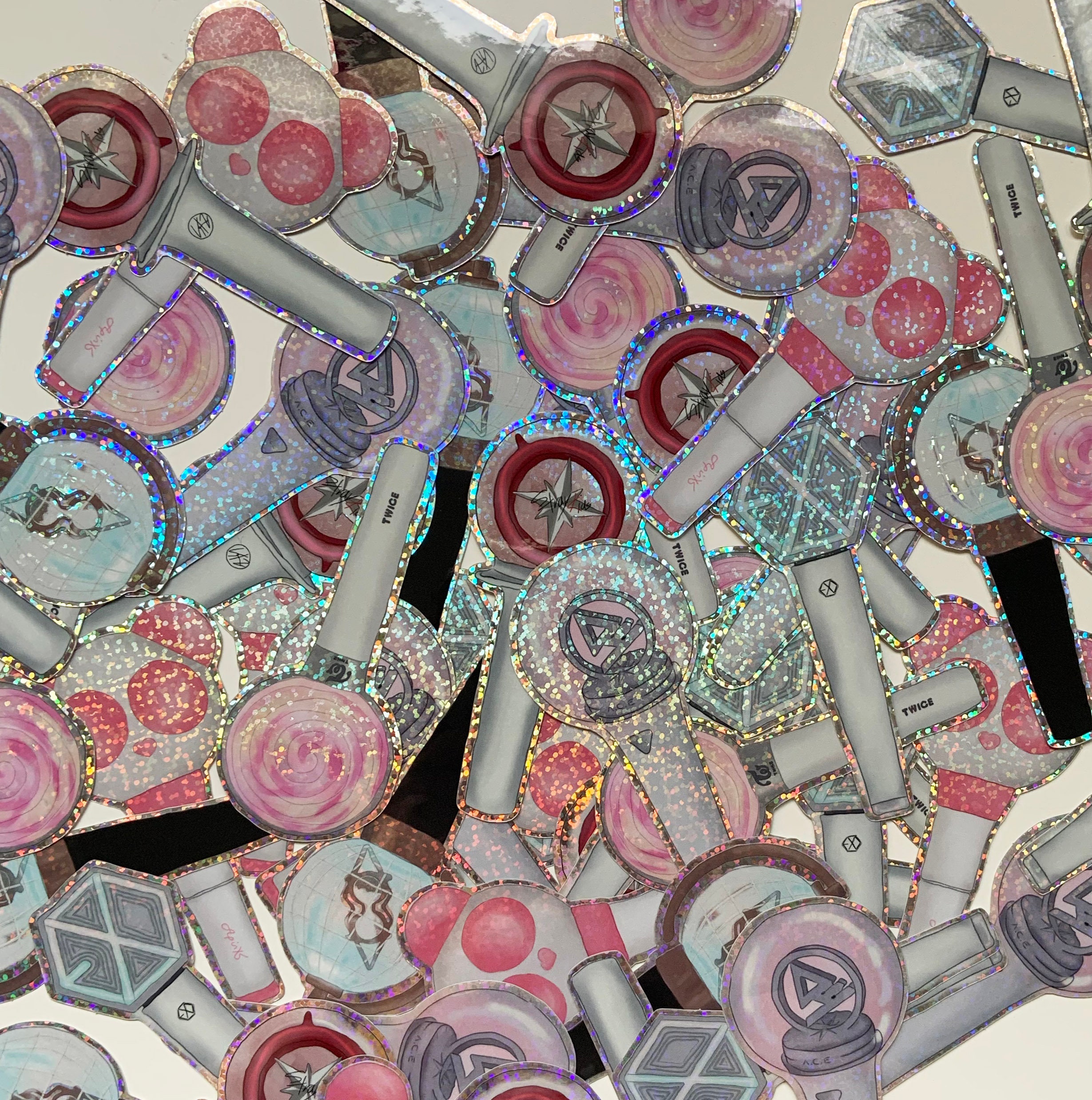 EXO LIGHTSTICK STICKER Glitter Exo-l Pharynx Kpop Sticker | Etsy