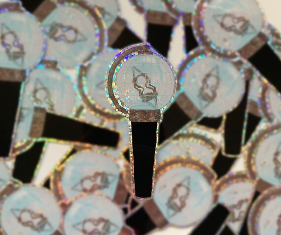 ATEEZ LIGHTSTICK STICKER Glitter Lightiny Kpop Sticker B-grade | Etsy