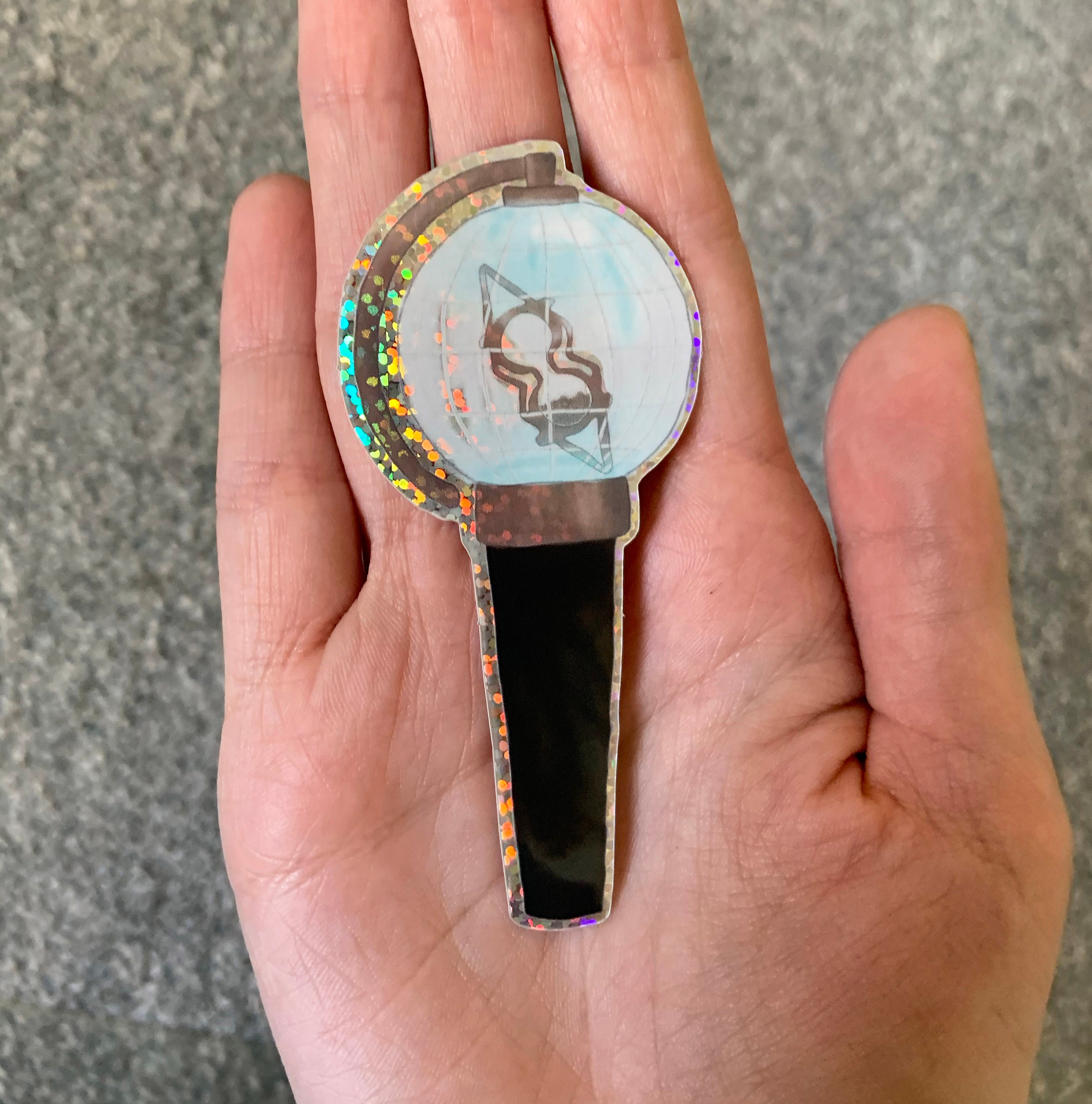 ATEEZ LIGHTSTICK STICKER Glitter Lightiny Kpop Sticker - Etsy