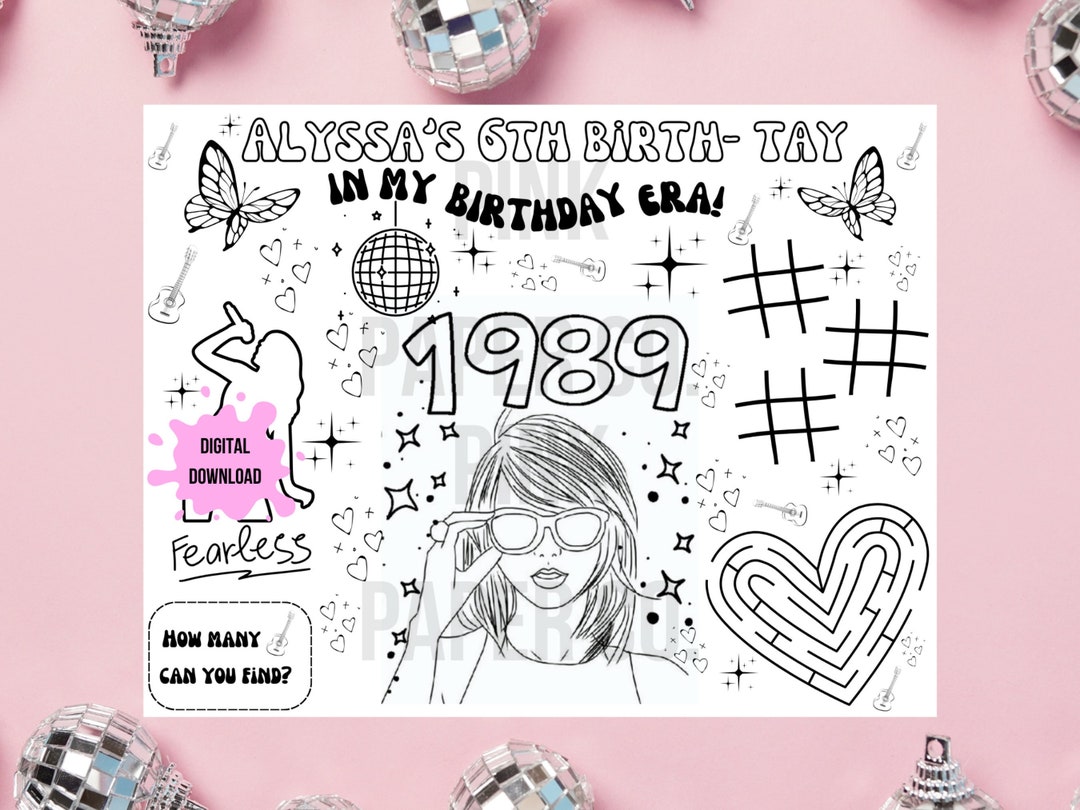 Personalized Birthday Sheet, Taylor Swift Birthday Party, Taylor Swift ...