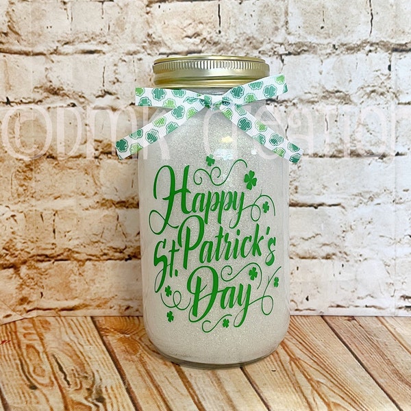 St Patricks Day Jar - Etsy