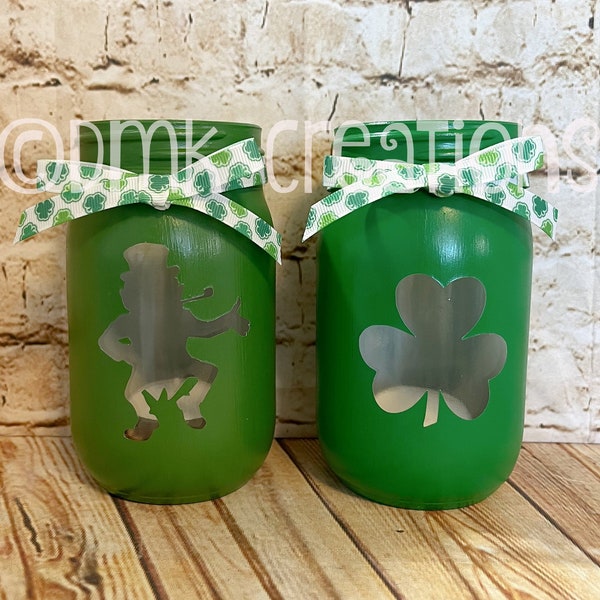 St Patricks Day Jar - Etsy
