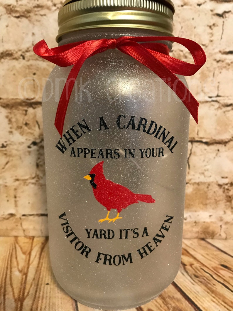 Memorial Glitter Mason Jar Light, Night Light, Memory Jar, Memorial Jar ...