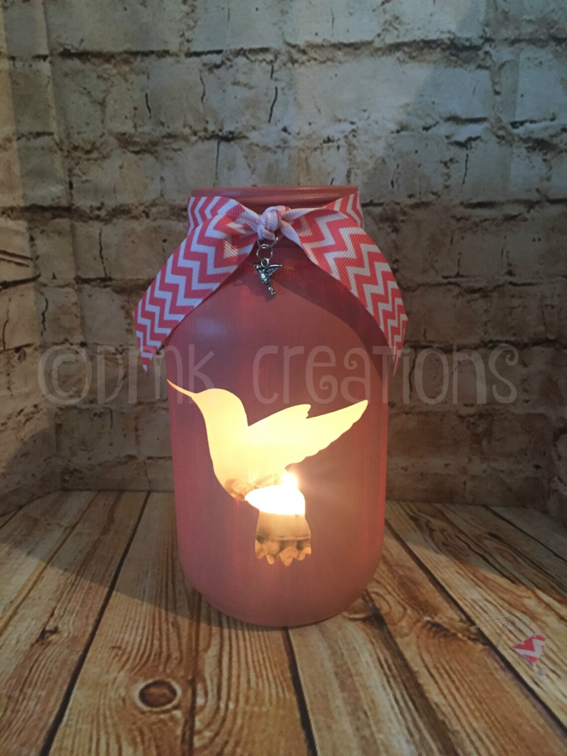 Hummingbird Painted Mason Jar Tea Light Candle Holder bird | Etsy