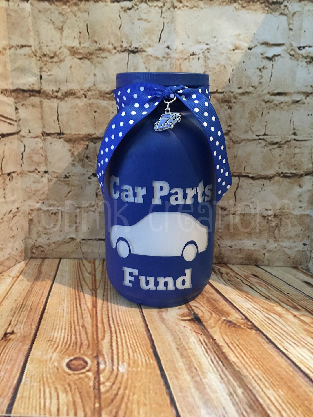 Car Parts Fund Painted Mason Jar Bank, Car Parts Fund, Car Fund Bank ...
