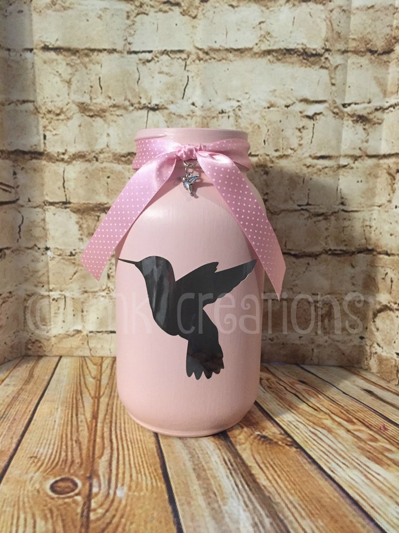 Hummingbird Painted Mason Jar Tea Light Candle Holder Bird - Etsy