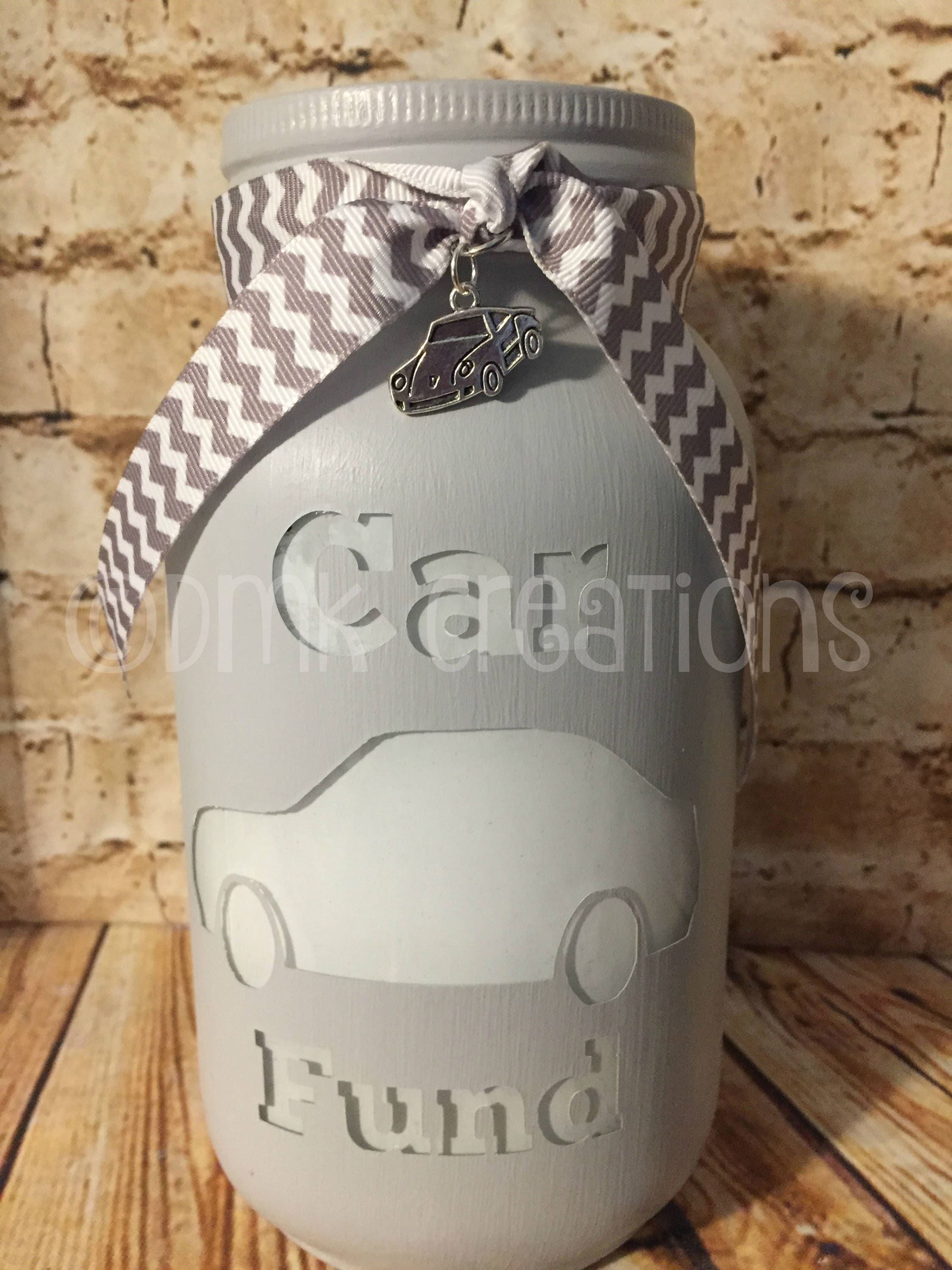 Car Fund Painted Mason Jar Bank Car Fund Car Fund Bank | Etsy