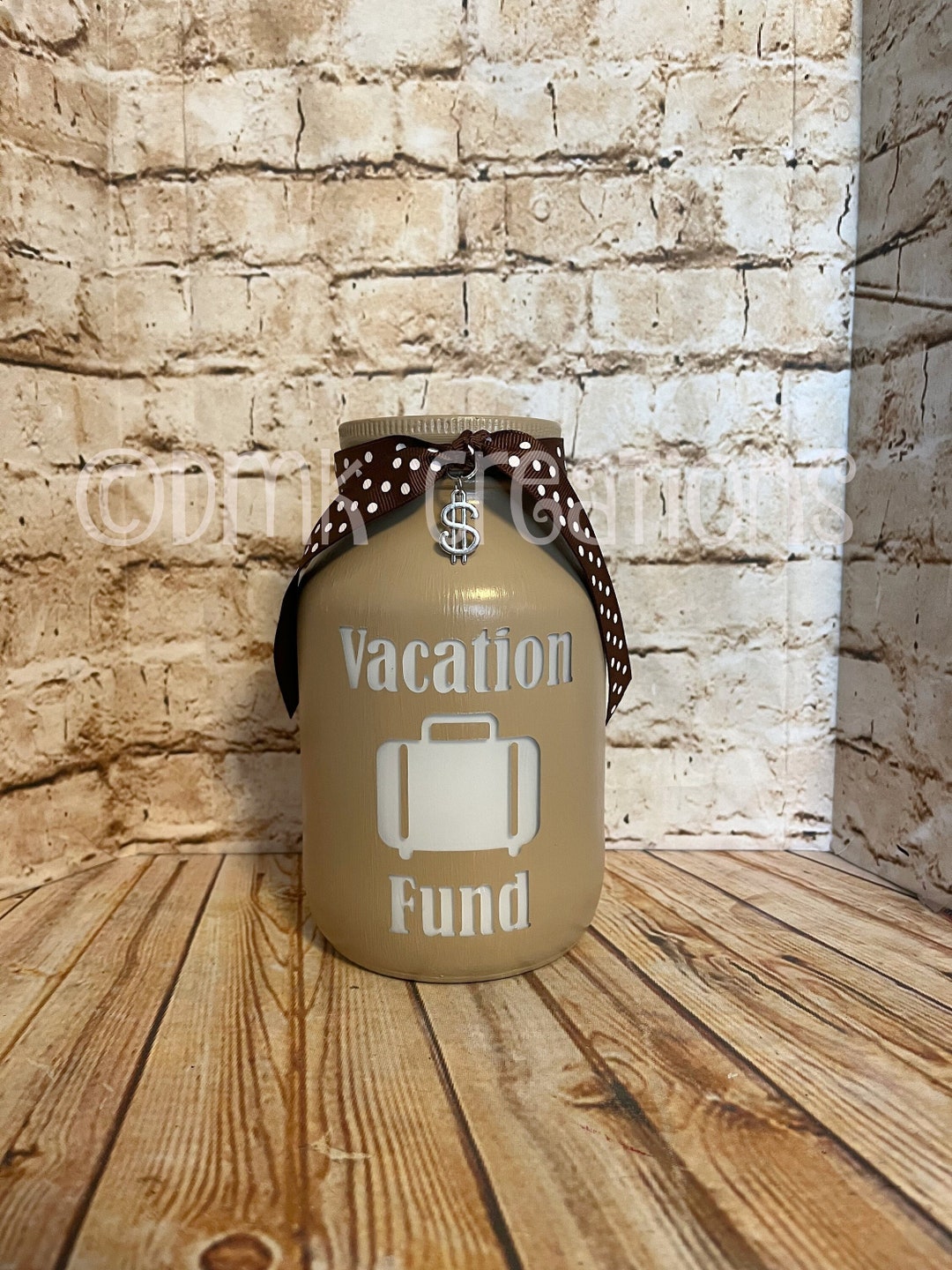 Vacation Fund Painted Mason Jar Bank, Vacation, Bank, Piggy Bank ...