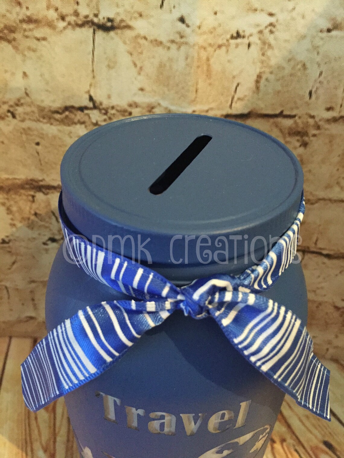 Travel Fund Painted Mason Jar Bank Travel Fund Travel Bank - Etsy