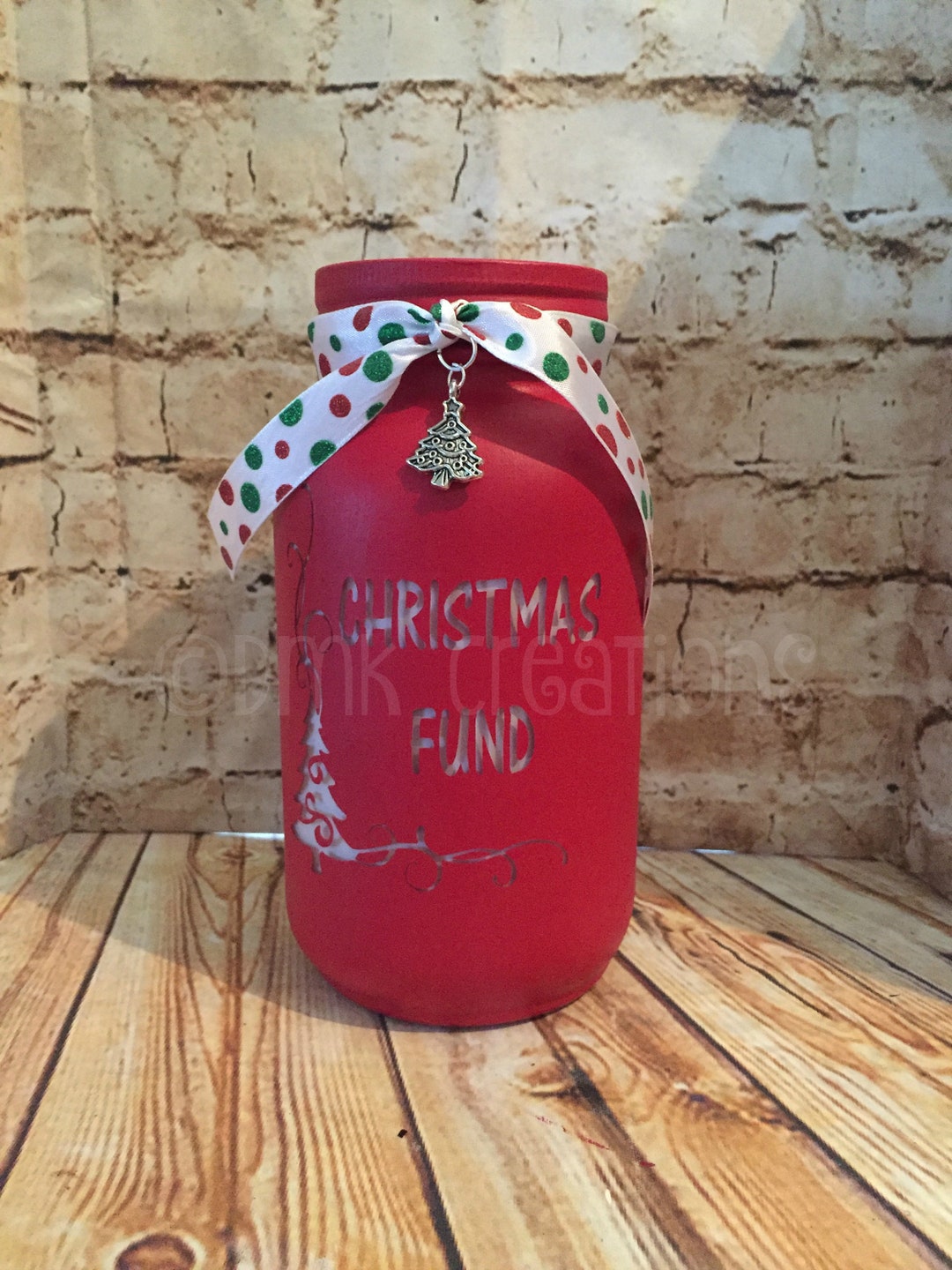 Christmas Fund Painted Mason Jar Bank, Christmas Fund, Christmas, Bank ...