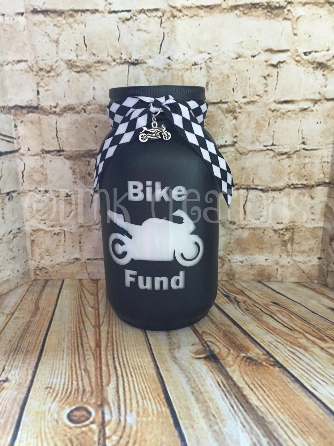 Bike Fund Painted Mason Jar Bank, Motorcycle Fund, Bike Fund, Bank ...