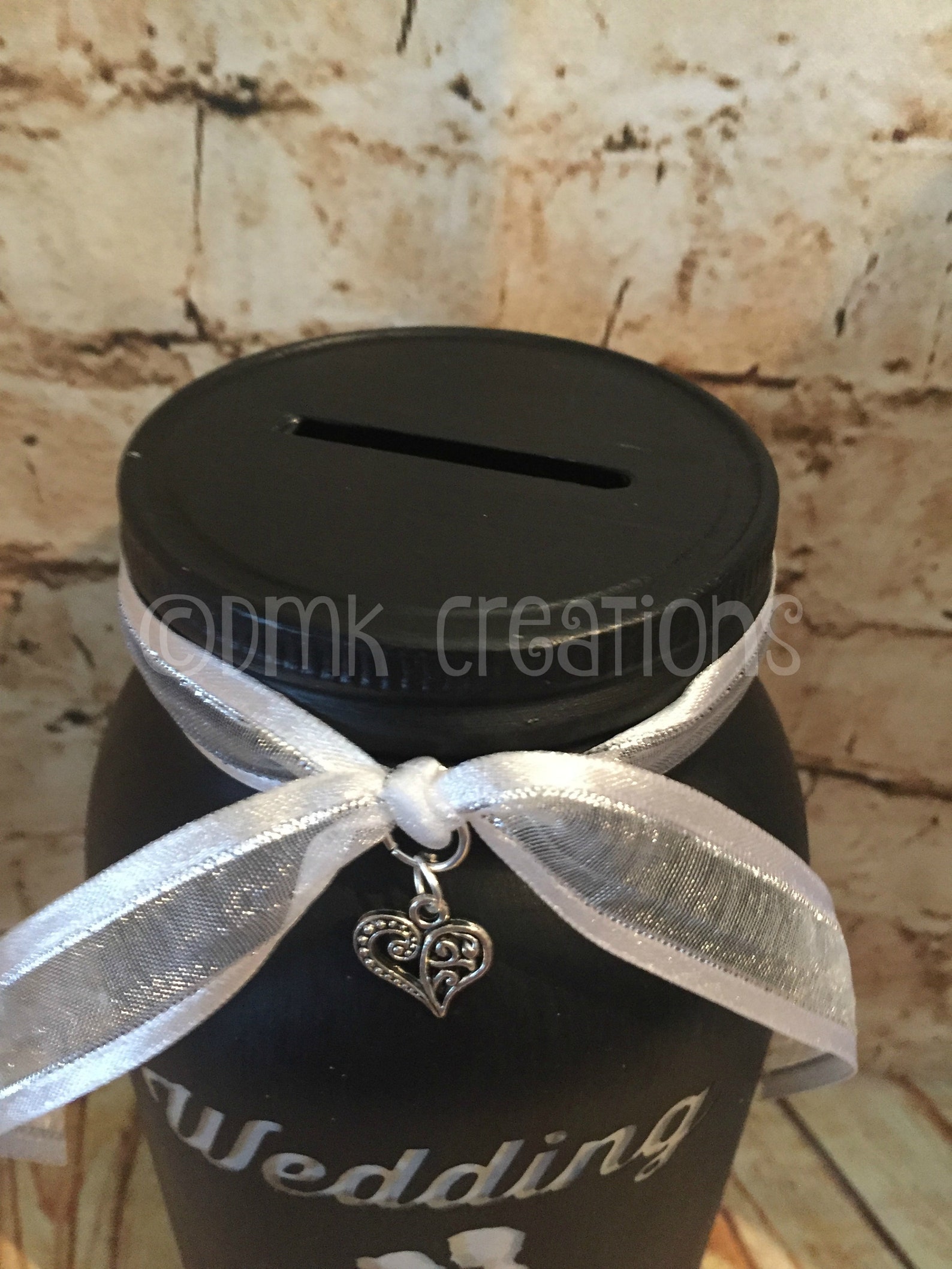 Wedding Fund Painted Mason Jar Bank Wedding Fund Wedding - Etsy