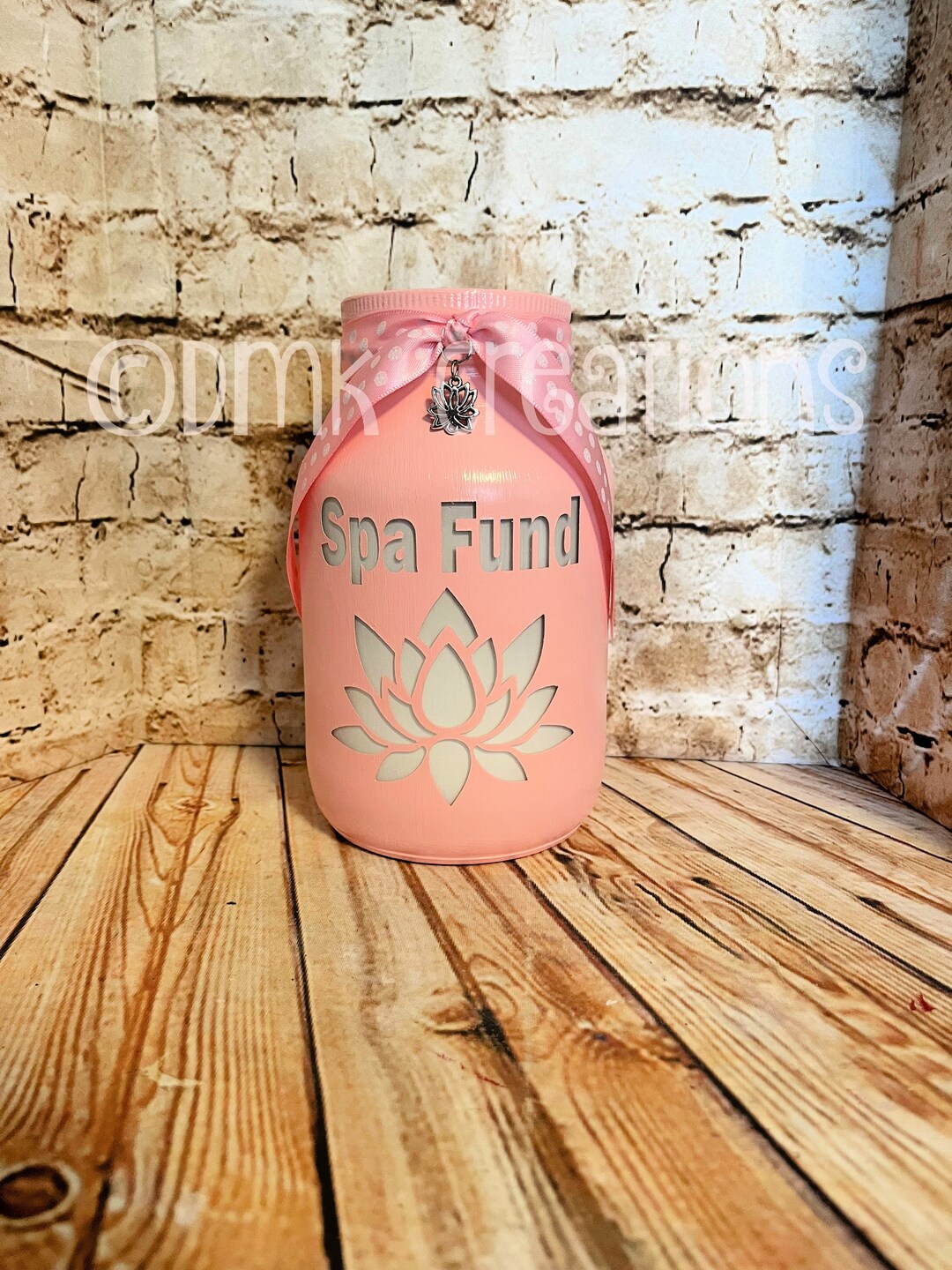 Mason Jar Spa Fund, Fund Jar, Piggy Bank, Painted Mason Jar, Mason Jar ...
