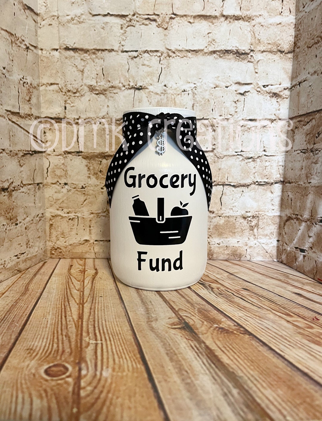 Grocery Fund Painted Mason Jar, Grocery Fund, Bank, Piggy Bank, Painted ...