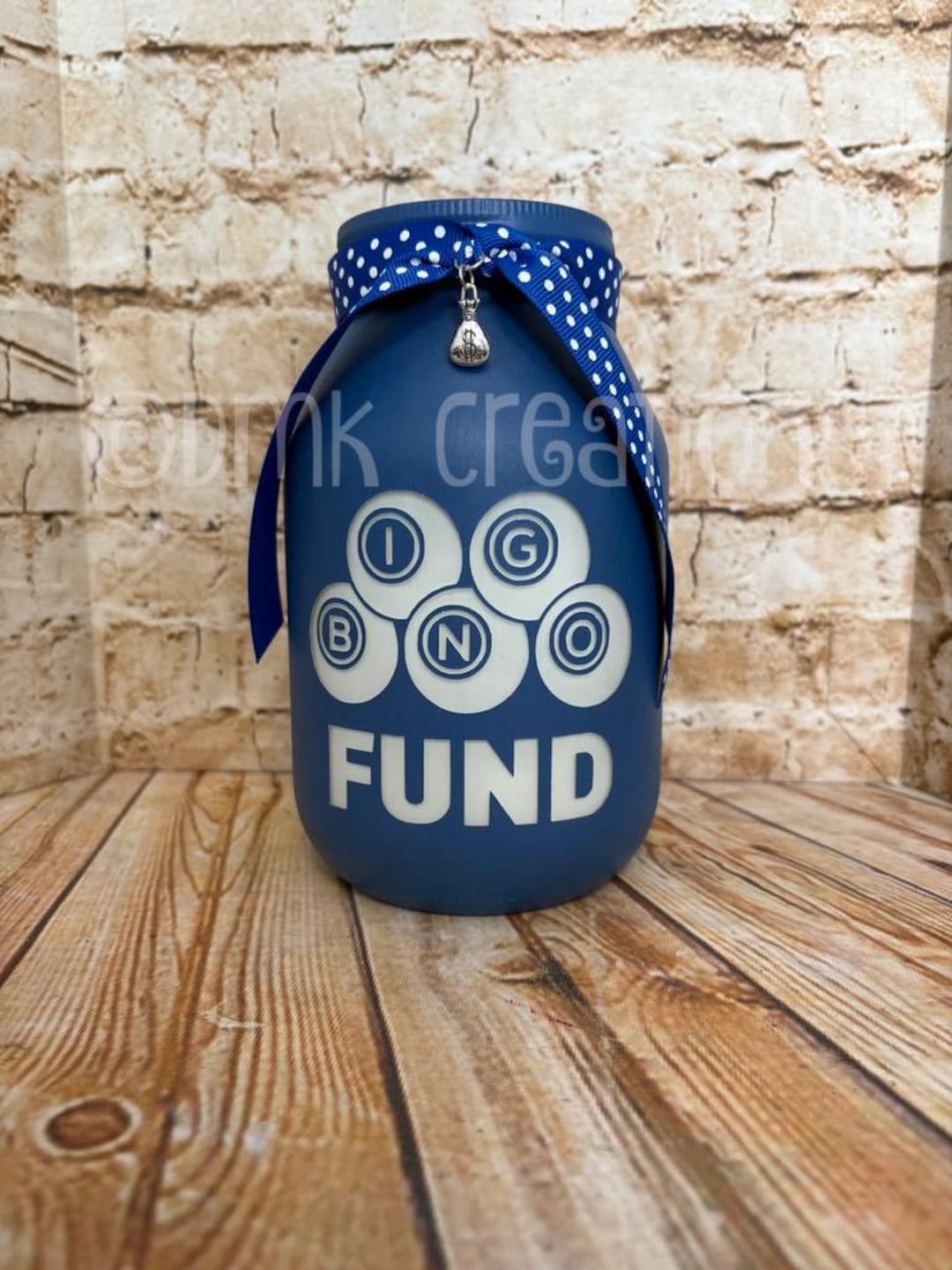 Bingo Fund Painted Mason Jar, Bingo Jar, Bank, Piggy Bank, Painted ...