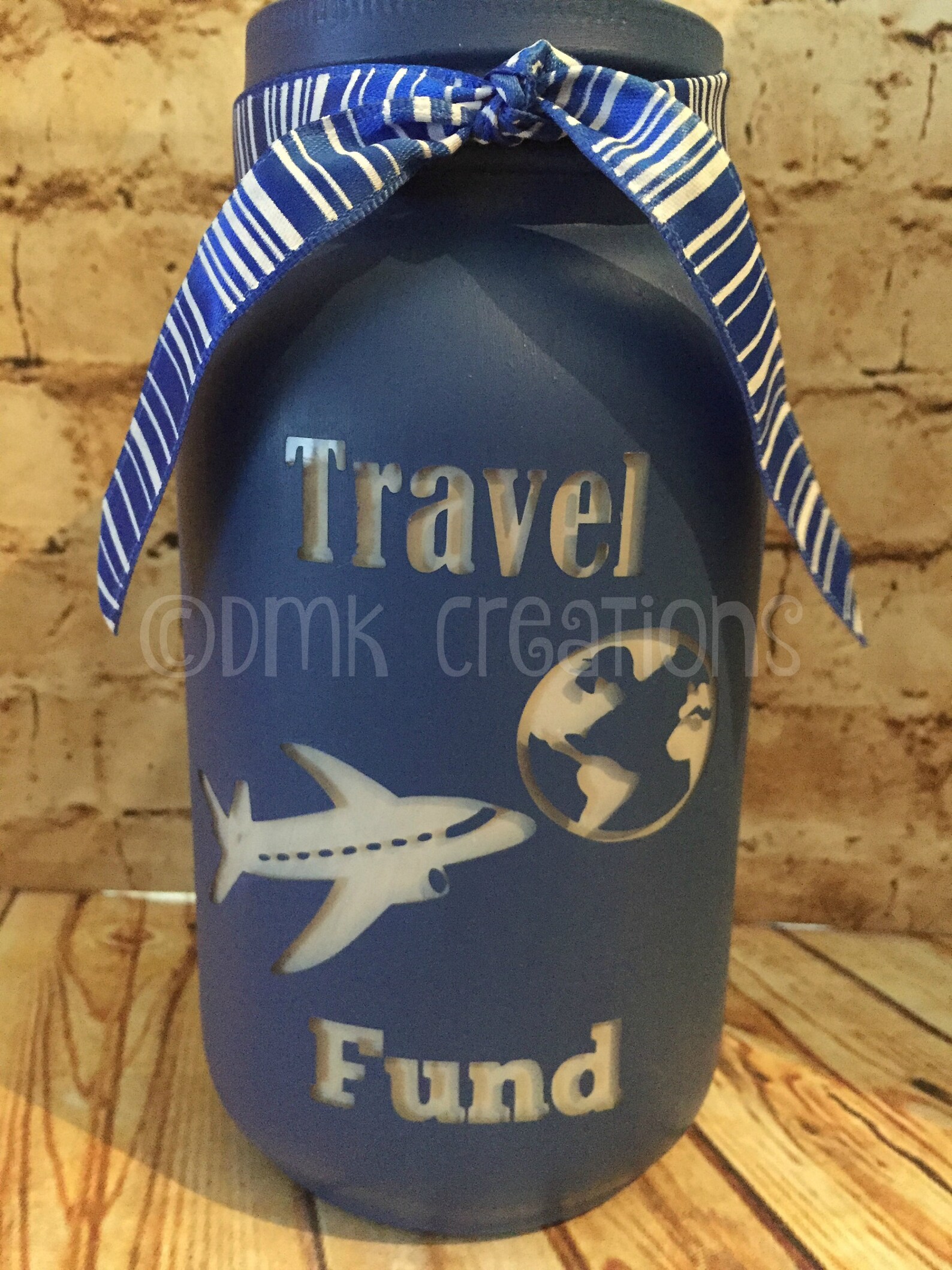 Travel Fund Painted Mason Jar Bank Travel Fund Travel Bank - Etsy