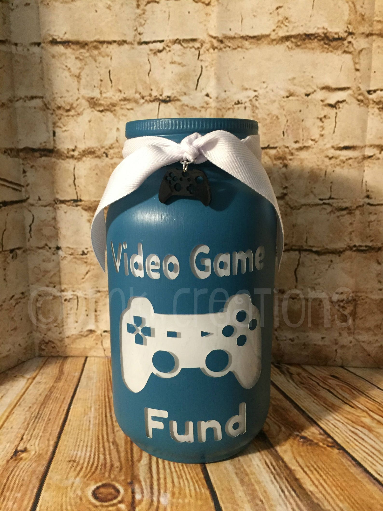 Video Game Fund Painted Mason Jar Bank, Video Game, Video Game Fund ...