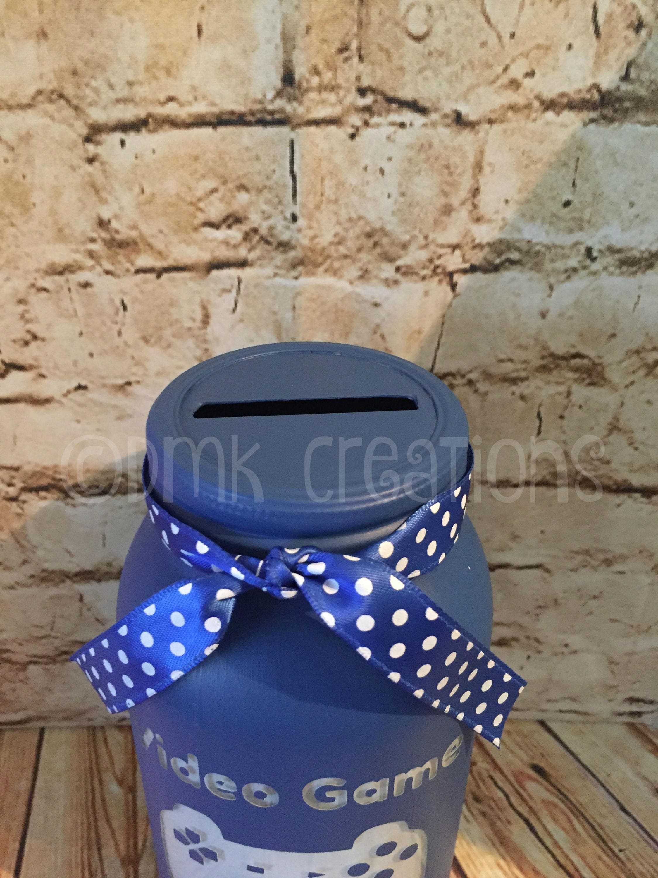 Video Game Fund Painted Mason Jar Bank Video Game Video Game - Etsy