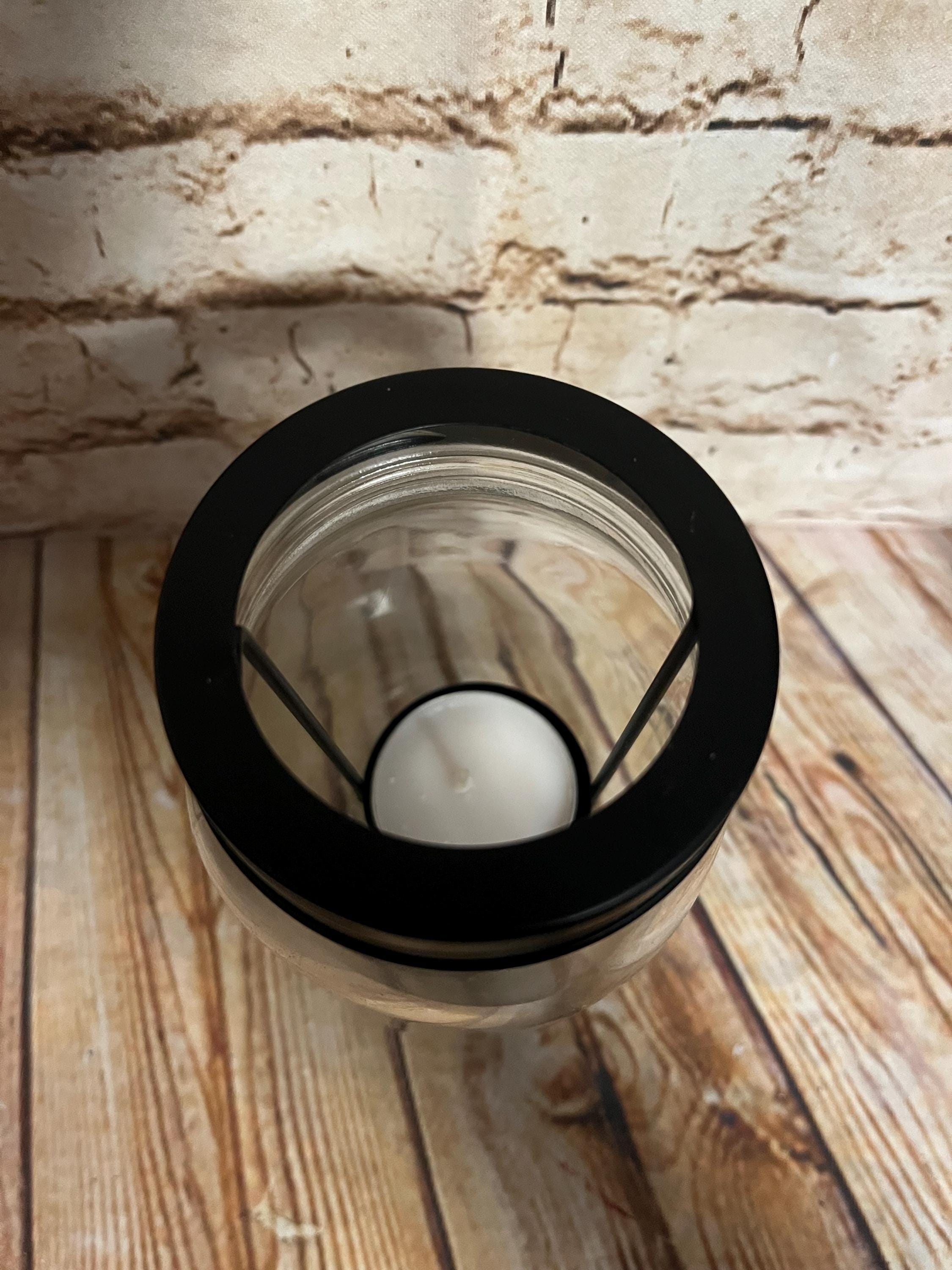 Mason Jar Tea Light Candle Insert, Regular Mouth, Black Metal - Etsy