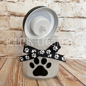 Paw Print Glitter Light Mason Jar, Mason Jar, Dog Paw Print, Cat Paw ...