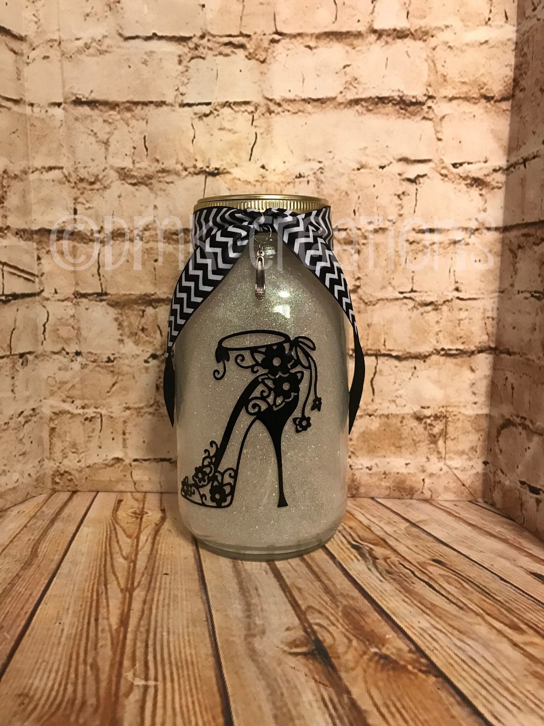 High Heel Glitter Mason Jar Light, High Heel, Shoe, Mason Jar, Lighted ...