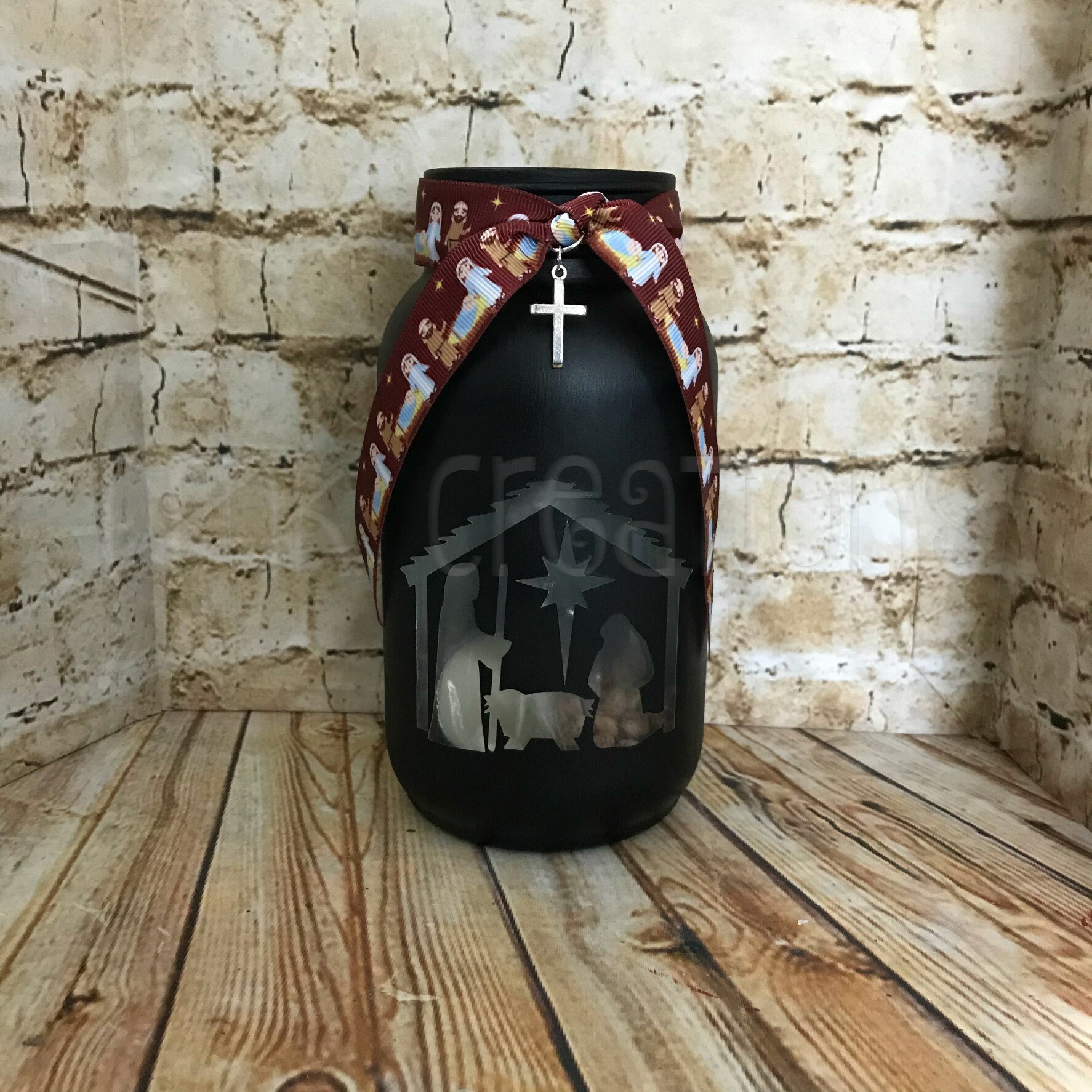 Nativity Scene Painted Mason Jar Tea Light Candle Holder - Etsy